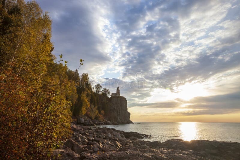 Split Rock Lighthouse on the North Shore of Lake Superior at Sunrise ...