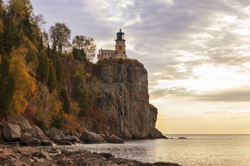 Split Rock Lighthouse on the North Shore of Lake Superior at Sunrise ...
