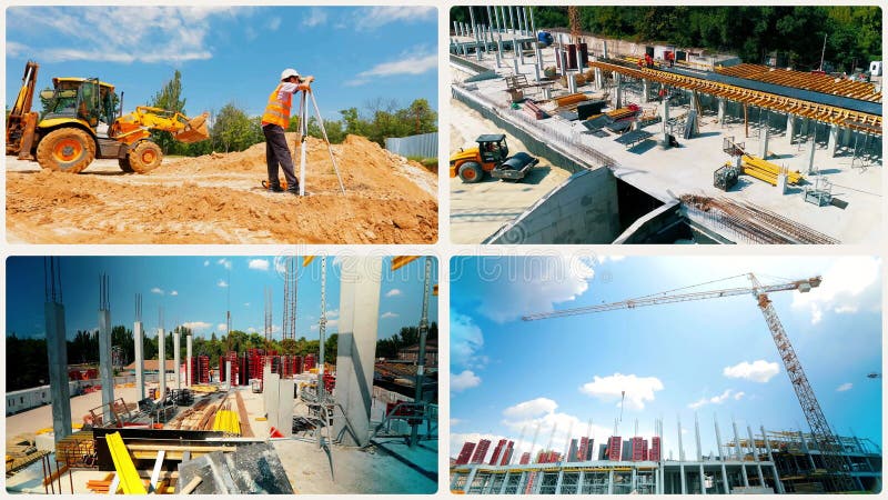 Split Screen Construction Frame. Smart Construction Infographics. Smart ...