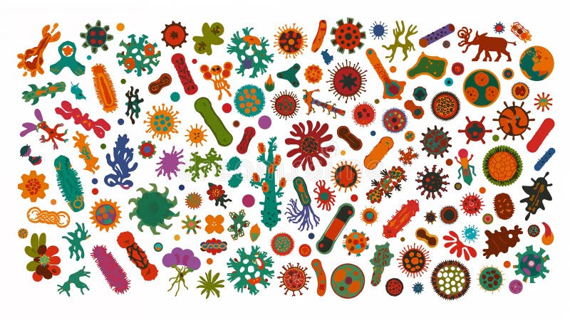 Split-screen Illustration Comparing a Healthy Diverse Gut Microbiome ...