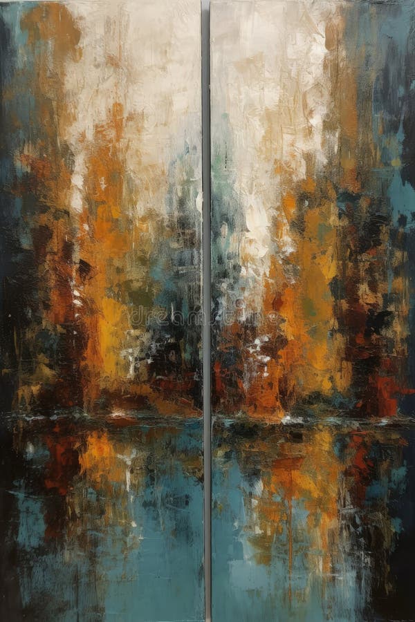 Split Screen Philosophy: Impressionistic Minimalistic Painting. Perfect ...