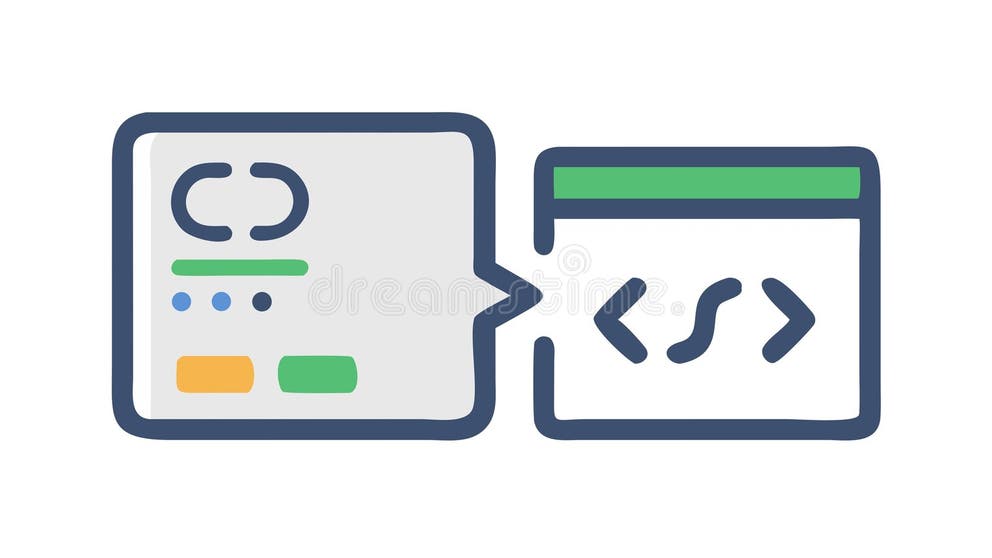 Split Screen with Programming and Code Editor, Vector Design Generative ...
