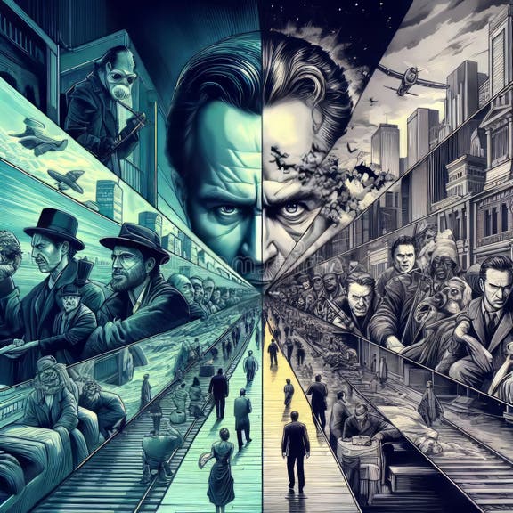 Split Screen a Visual Effect that Divies the Screen into Stock Photo ...