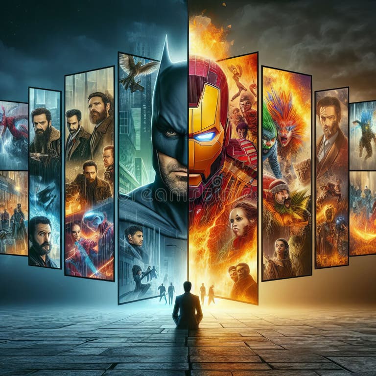 Split Screen a Visual Effect that Divies the Screen into Stock Image ...