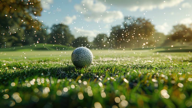 The Split-second before a Golf Ball, Perfectly Positioned, is Struck by ...