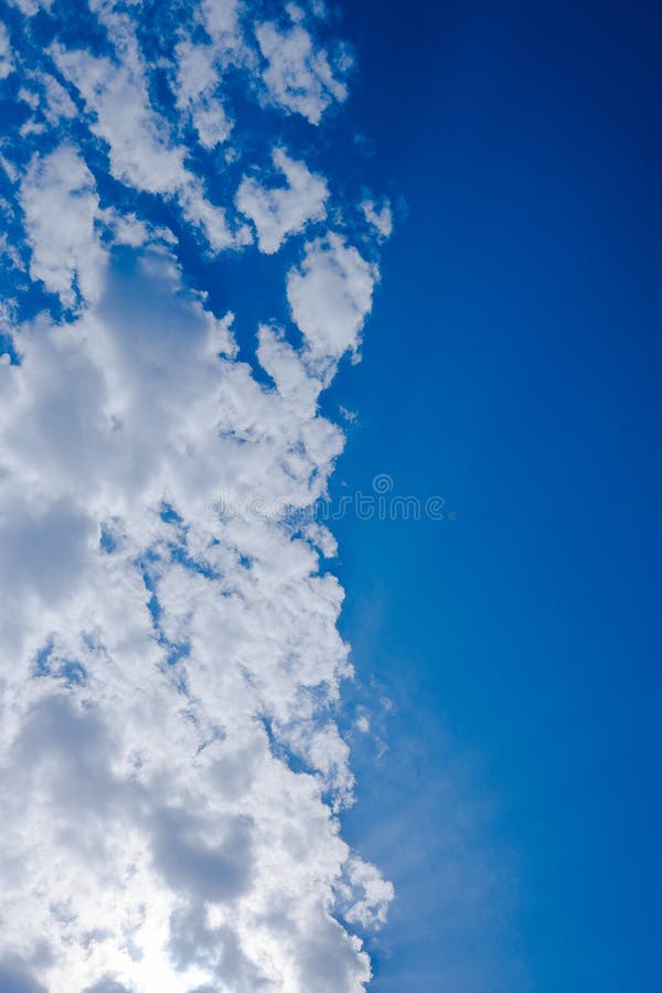 The Sky with Half the Clouds Stock Image - Image of invitation, natural ...
