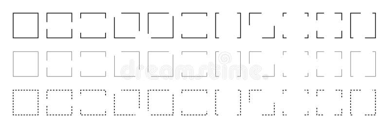 Split Square Frame Vector Template Stock Vector - Illustration of drawn ...