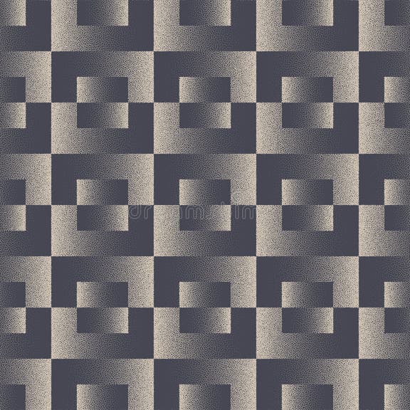 Split Squares Fancy Seamless Pattern Trend Vector Dotwork Abstract ...