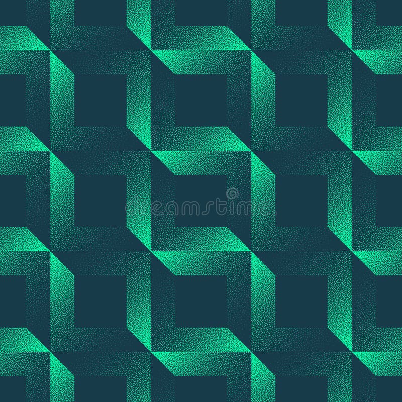 Split Squares Grid Seamless Pattern Trendy Vector Turquoise Abstract ...