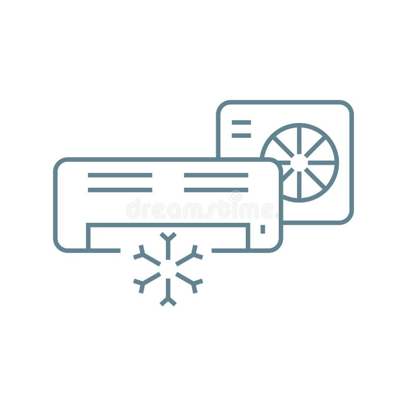Split System Linear Icon Concept. Split System Line Vector Sign, Symbol ...