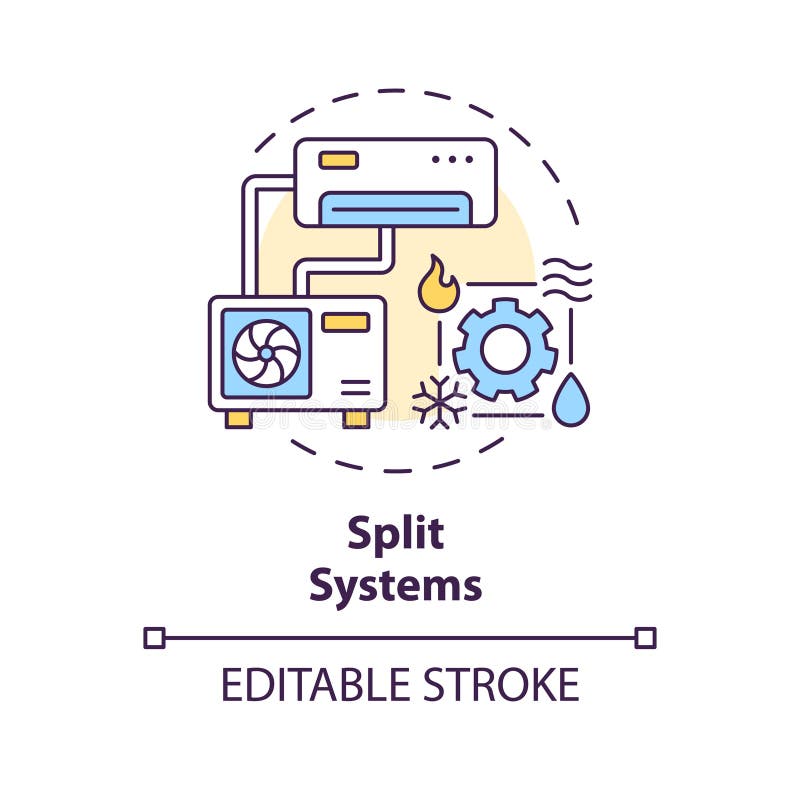 Split Systems Multi Color Concept Icon Stock Vector - Illustration of ...