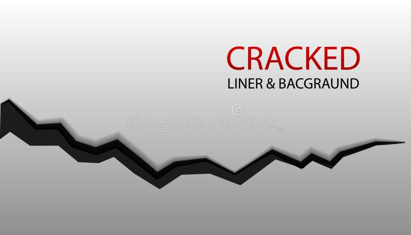 Split Terrain Vector after Earthquake. Surface Cracked Ground. Sketch ...