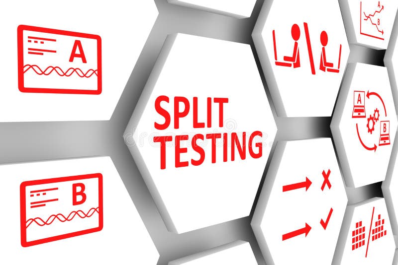 AB Split Testing. Laptop Screen Stock Vector - Illustration of ...