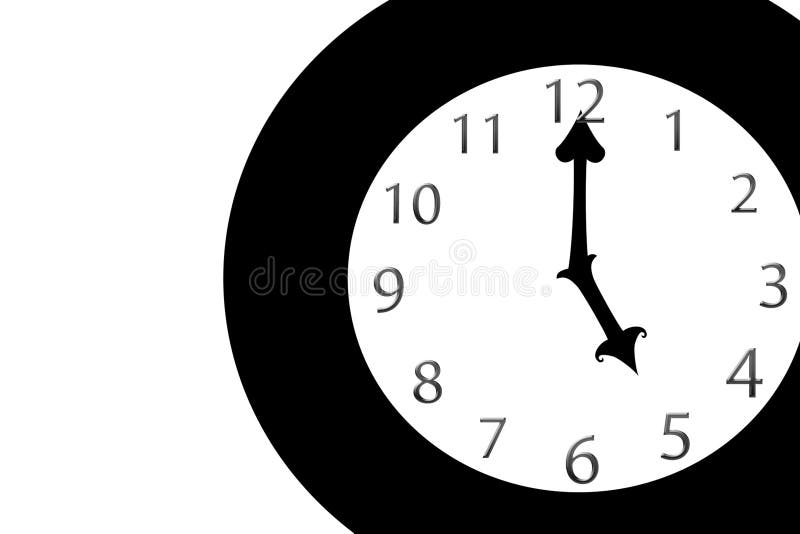 Clock Template stock illustration. Illustration of evening - 5828322