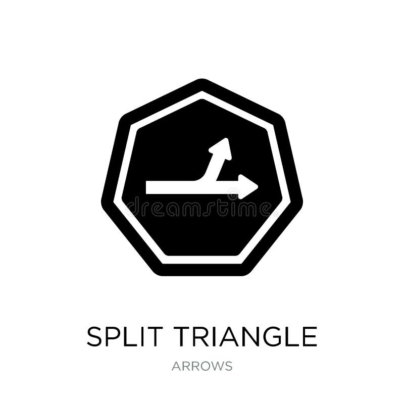 Split Triangle Icon in Trendy Design Style. Split Triangle Icon ...