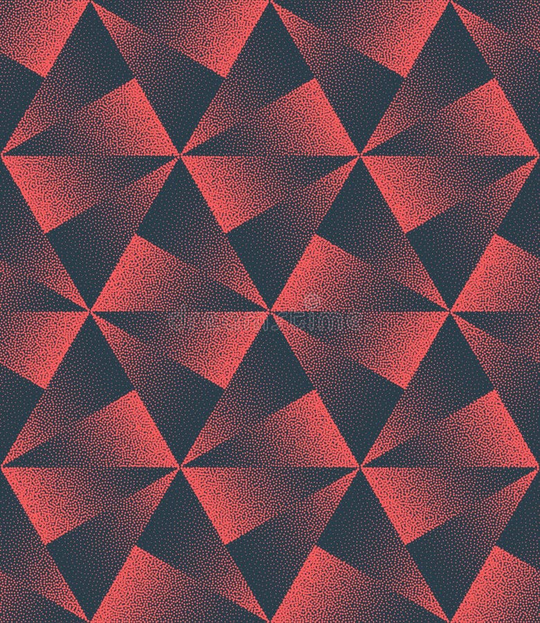 Split Triangles Grid Seamless Pattern Trendy Vector Red Abstract ...