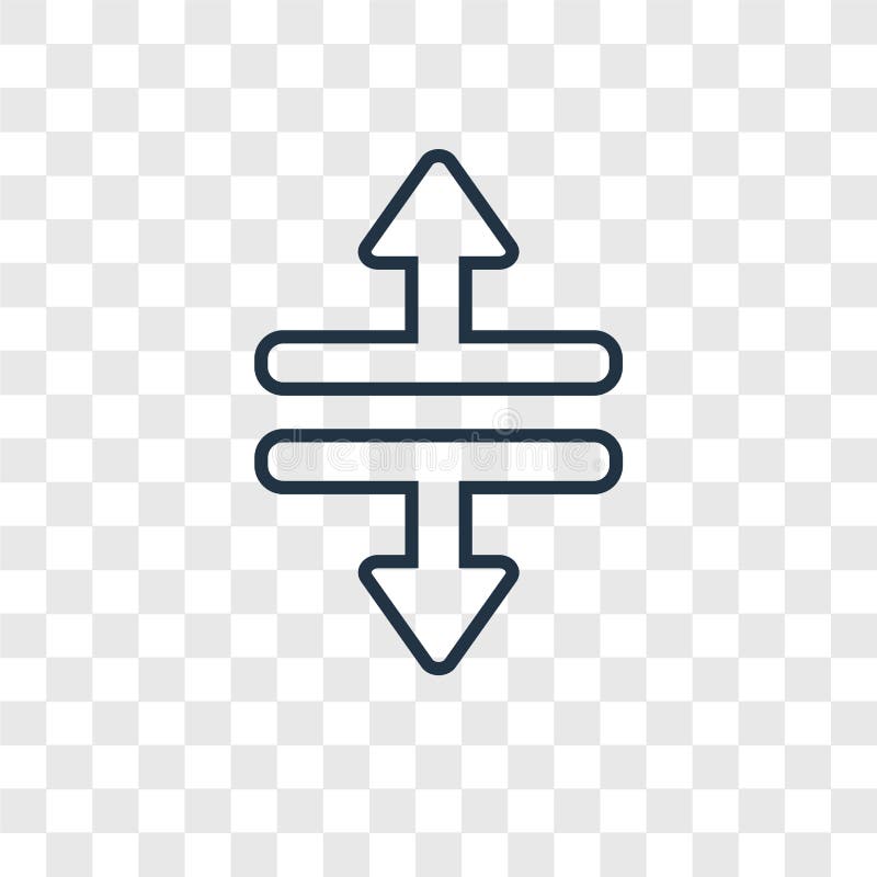 Split Vertical Concept Vector Linear Icon Isolated on Transparent ...