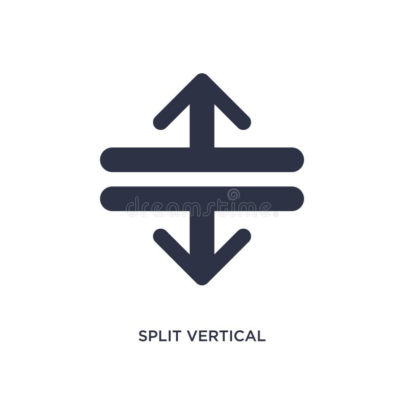 Horizontal Split Icon on White Background. Simple Element Illustration ...