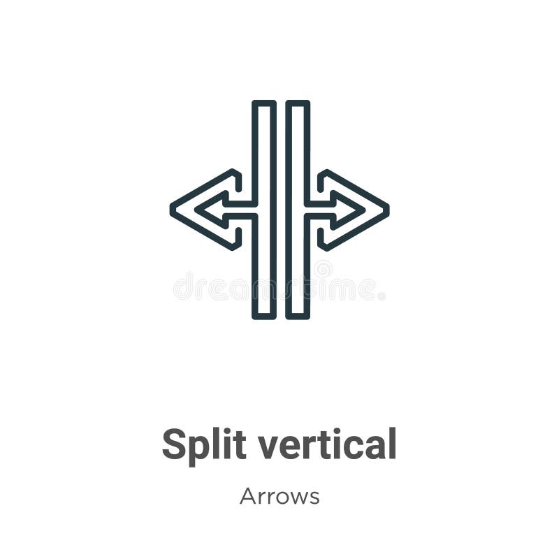 Split Vertical Icon of 3 Types. Isolated Vector Sign Symbol. Stock ...