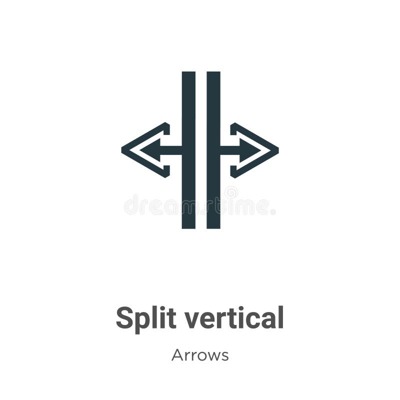 Split Vertical Icon of 3 Types. Isolated Vector Sign Symbol. Stock ...