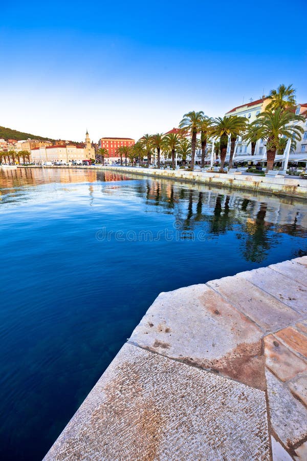 Split Waterfront Vertical Morning View Editorial Stock Photo - Image of ...