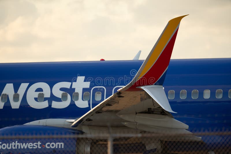 Split wing tip on a jet editorial stock image. Image of southwest ...