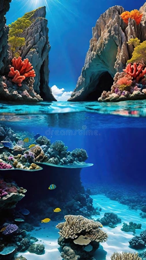 Split World.a Captivating Image Showcasing the Contrast between the ...