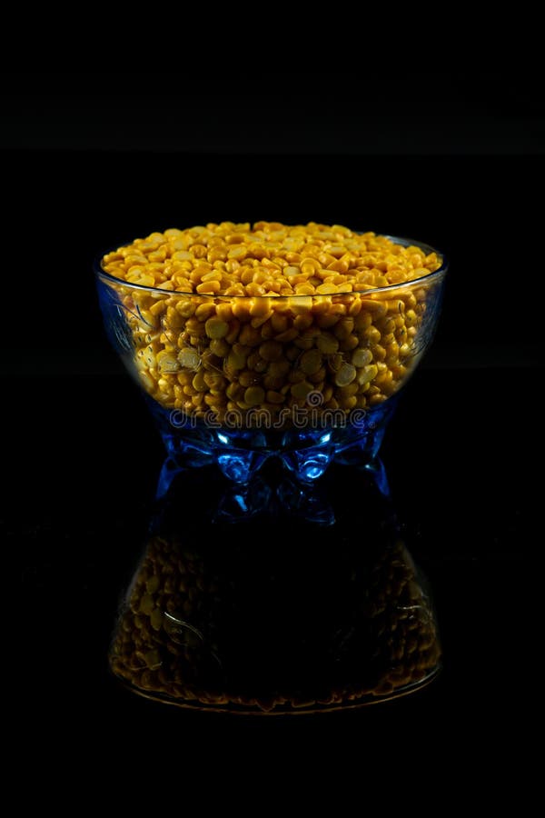 Split Yellow Gram in a Bowl on the Table Stock Photo - Image of ...