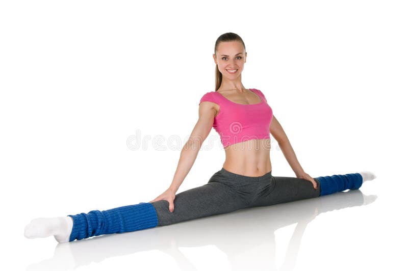 The splits stock image. Image of pink, beautiful, portrait - 28554675
