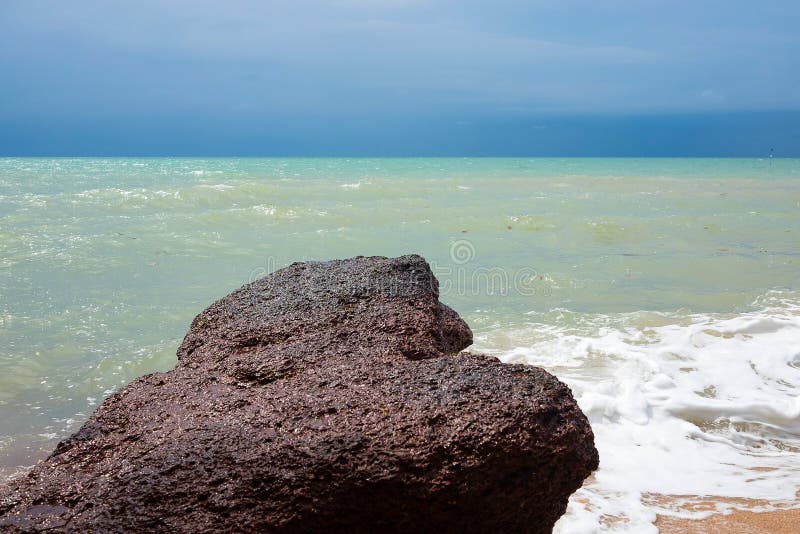Splits waves rocks stock photo. Image of coastline, blue - 105022560