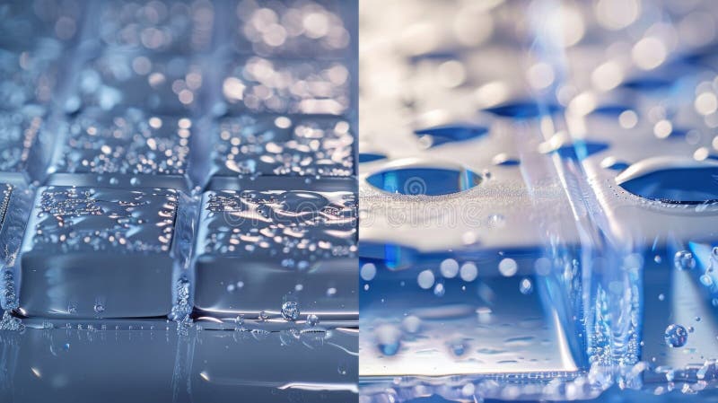 A Splitscreen Image Displaying the Traditional Siliconbased Solar Panel ...