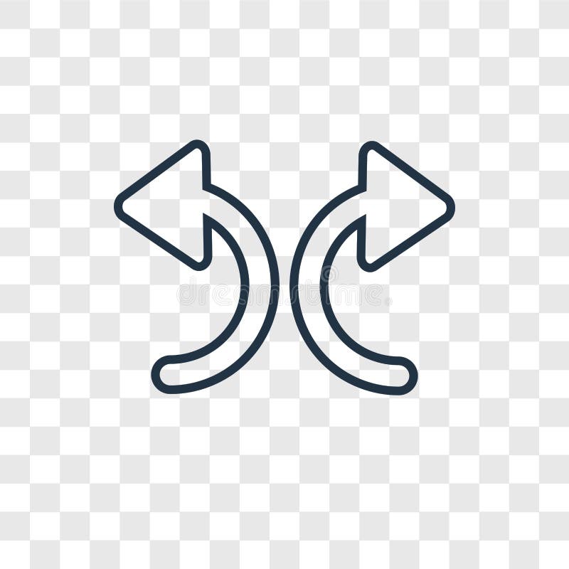 Splitting Arrow Concept Vector Linear Icon Isolated on Transparent ...