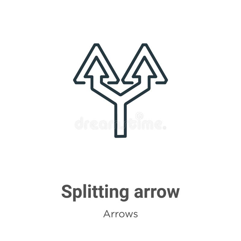 Two Splitting Arrows 2 stock illustration. Illustration of postscript ...