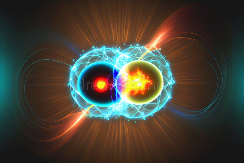 Splitting the Atom Quantum Physics Stock Illustration - Illustration of ...