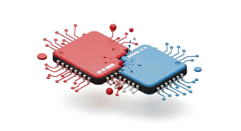 Splitting Microchips Stock Illustrations – 2 Splitting Microchips Stock ...