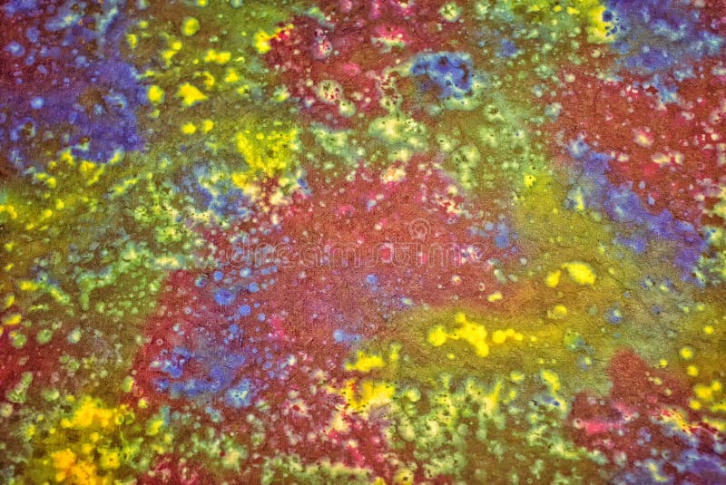 Coloured Paint Splodges on Textured Paper. Abstract Background. Stock ...