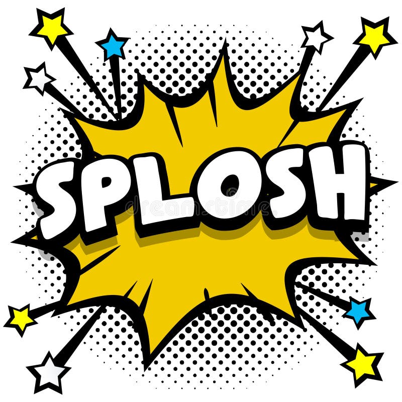 Splosh Pop Art Comic Speech Bubbles Book Sound Effects Stock Vector ...