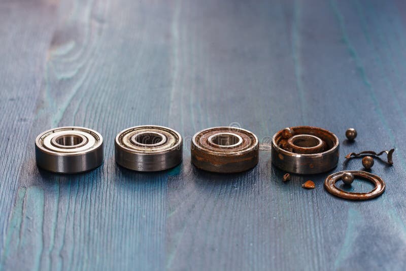 Spoiled Collapsed and a New Bearing for Rollers and Scooters Stock ...