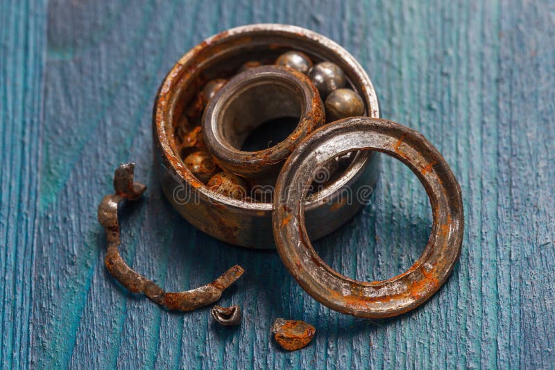 Spoiled Collapsed and a New Bearing for Rollers and Scooters Stock ...