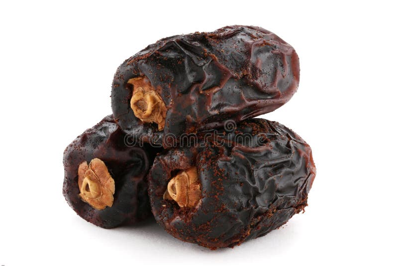 Spoiled Dates on White Background, Expiry Dates Palm Fruit Stock Photo ...