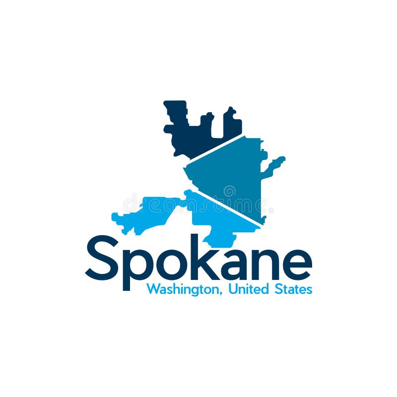 Spokane City Map Modern Creative Logo Stock Vector - Illustration of ...