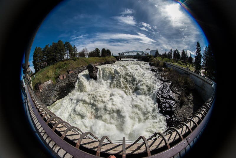 Spokane River stock photo. Image of dangerous, powerful - 206403878