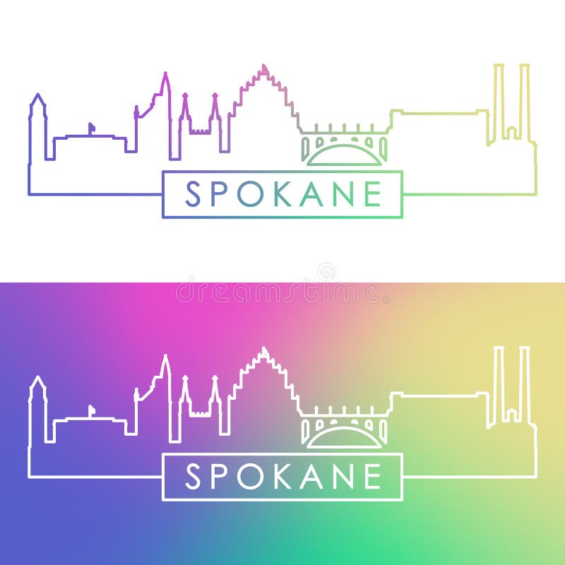Spokane Skyline Stock Illustrations – 21 Spokane Skyline Stock ...