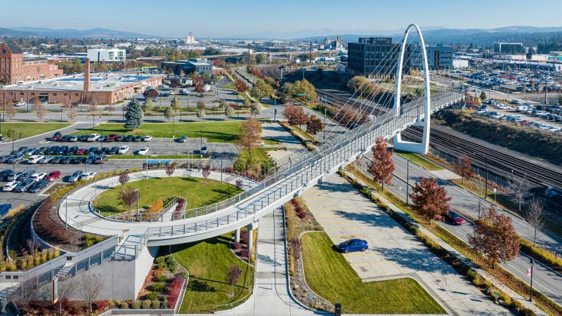 Spokane Washington City Downtown Center Northwest Stock Image - Image ...
