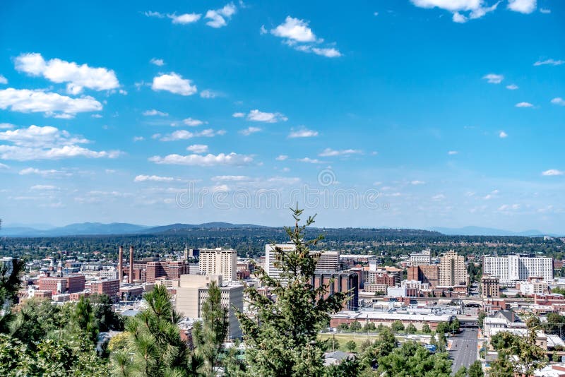 Spokane Washington City Skyline Streets Stock Photos - Free & Royalty ...
