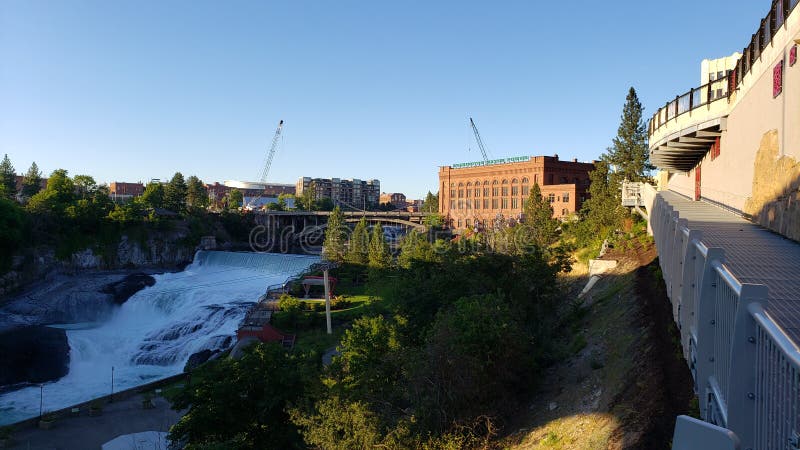 Spokane Washington River Front Views Stock Photo - Image of vacation ...