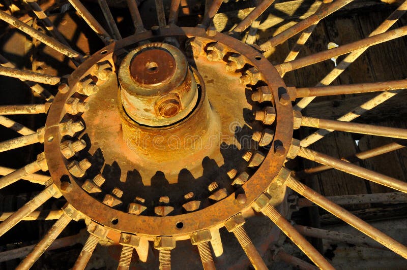 Spoke Steam Engine Wheel stock image. Image of concept - 13280133