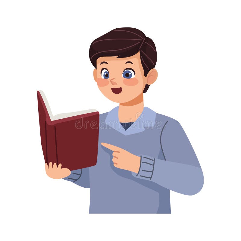 Spoken Poetry Performer Presenting a Script Icon Stock Vector ...