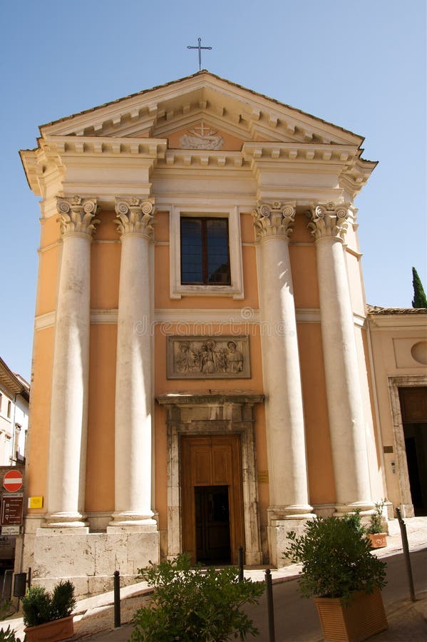 Spoleto church stock photo. Image of aged, skies, tourism - 5799526