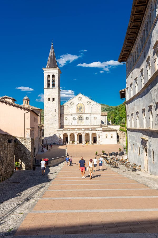 SPOLETO, ITALY, 7 AUGUST 2021 View of Spoleto Cathedral Editorial ...